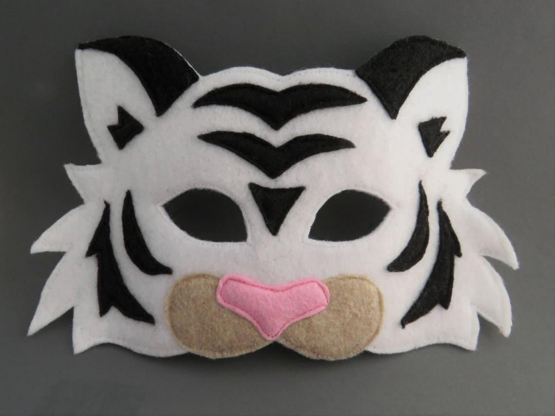 White Tiger Mask Siberian Tiger Mask Tiger Costume Cat | Etsy