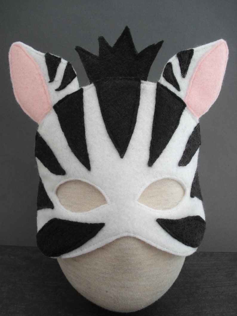 Felt Zebra Mask Zebra Costume Safari Animal Mask Zoo - Etsy