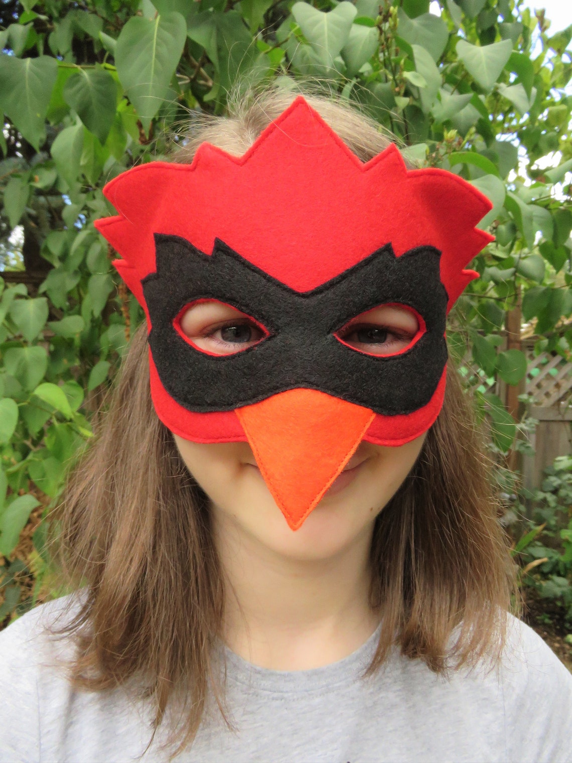 Felt Cardinal Mask Bird Mask Cardinal Costume Red Bird - Etsy