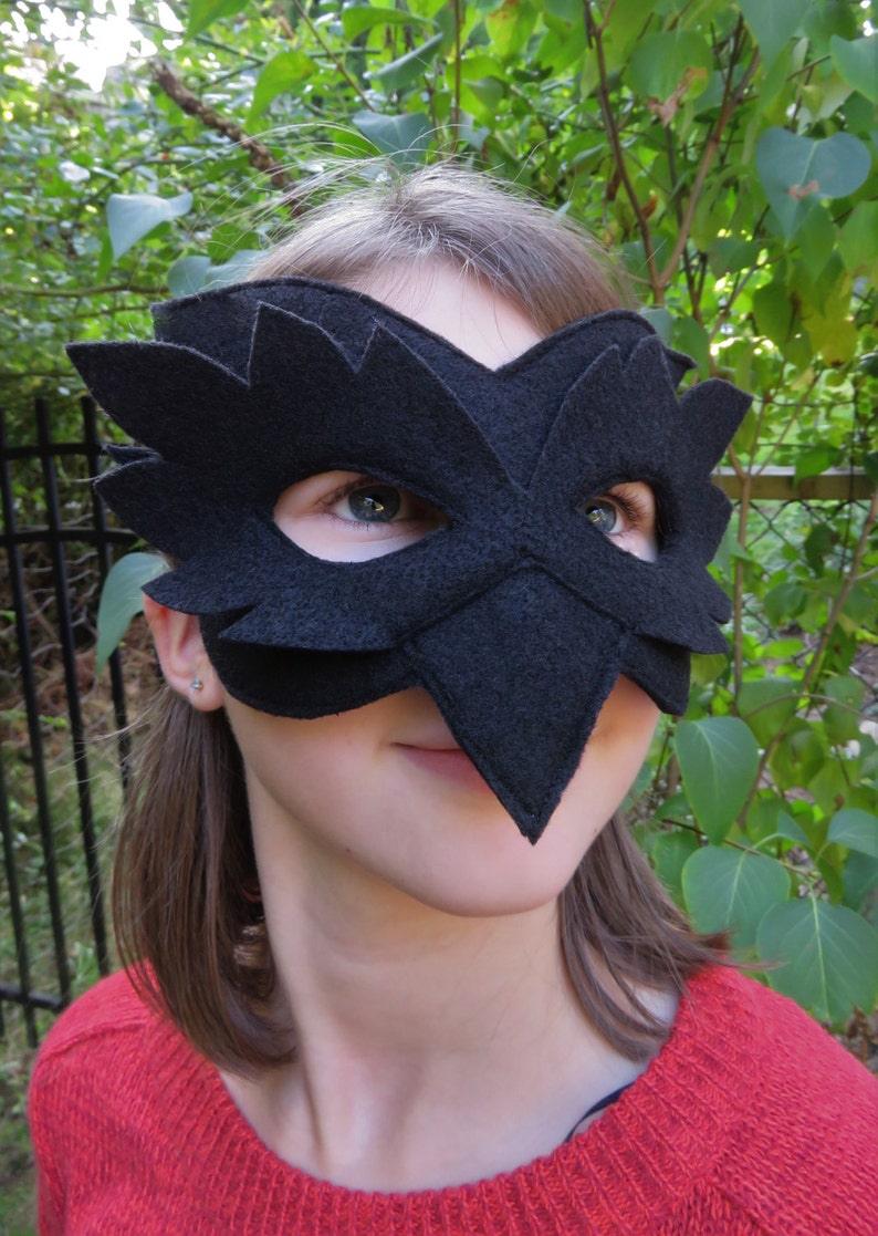 Raven Mask Bird Mask Crow Costume Accessory Masquerade Etsy