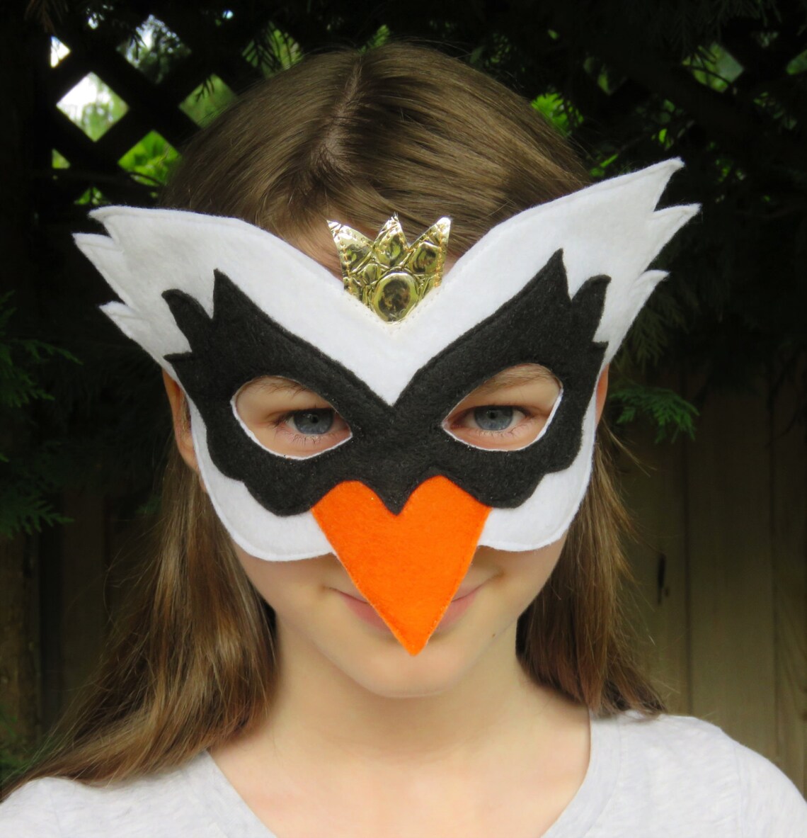 Felt Swan Mask - Bird Mask - Masquerade - Swan Costume - Mardi Gras ...