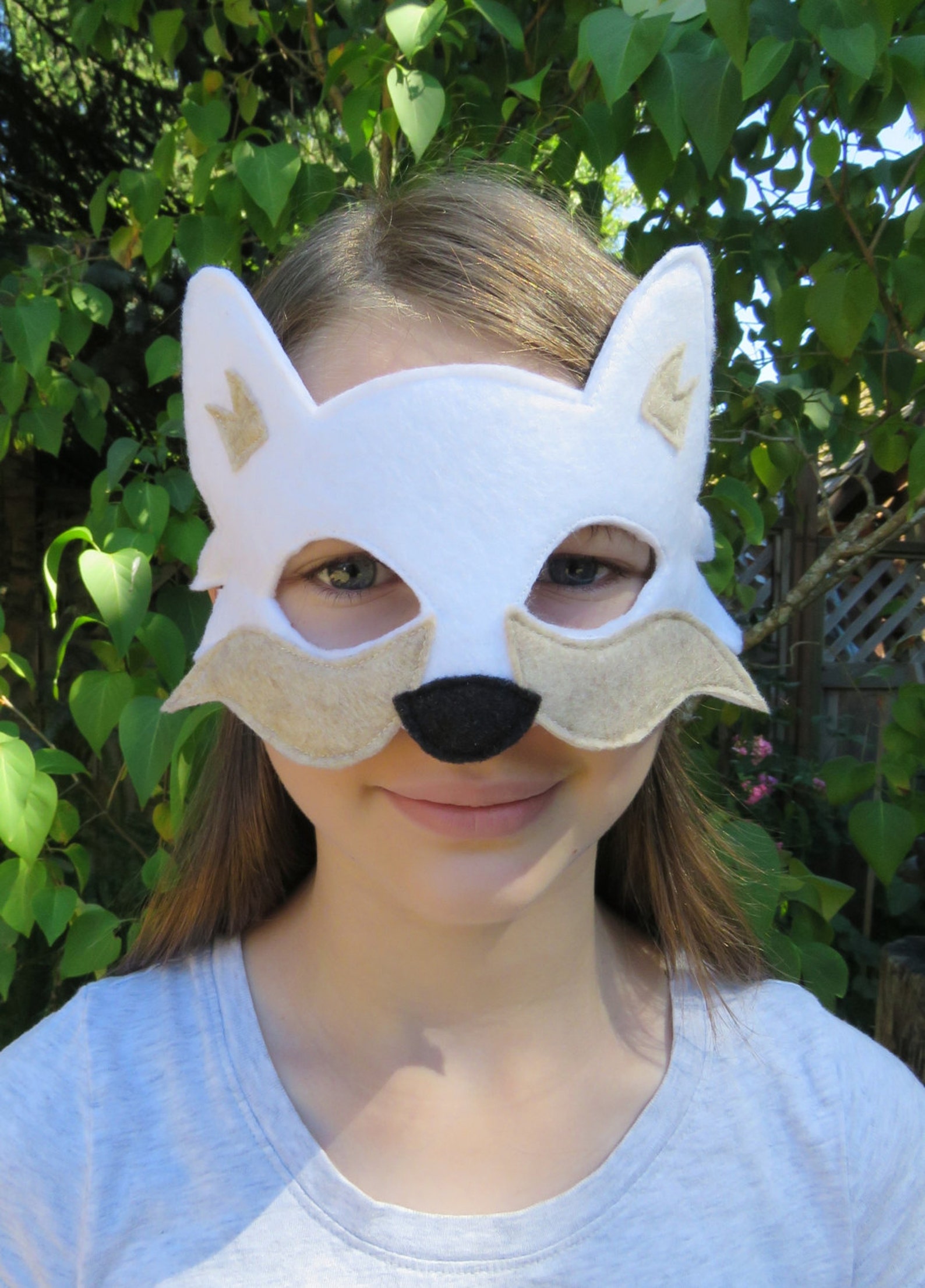 Arctic Fox Mask Fox Mask Arctic Wolf Fox Costume - Etsy