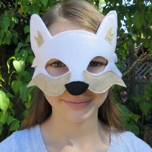 Arctic Fox Mask - Fox Mask - Arctic Wolf - Fox Costume - Woodland ...
