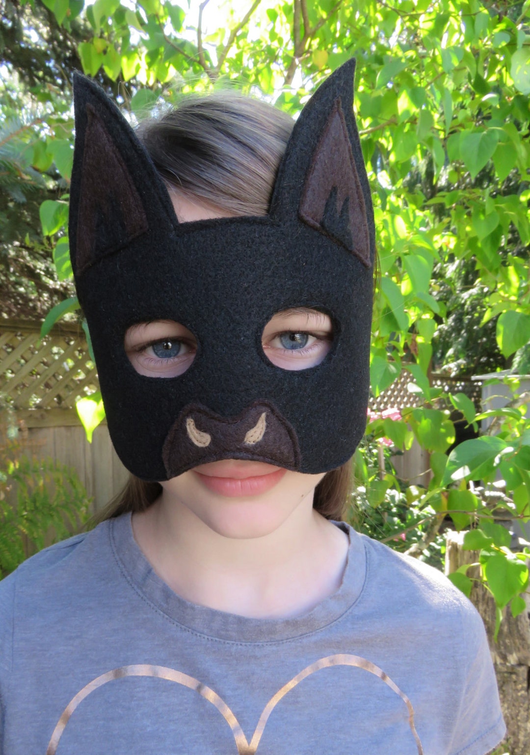Black Bat Mask - Halloween Mask - Bat Costume Accessory - Animal Mask ...