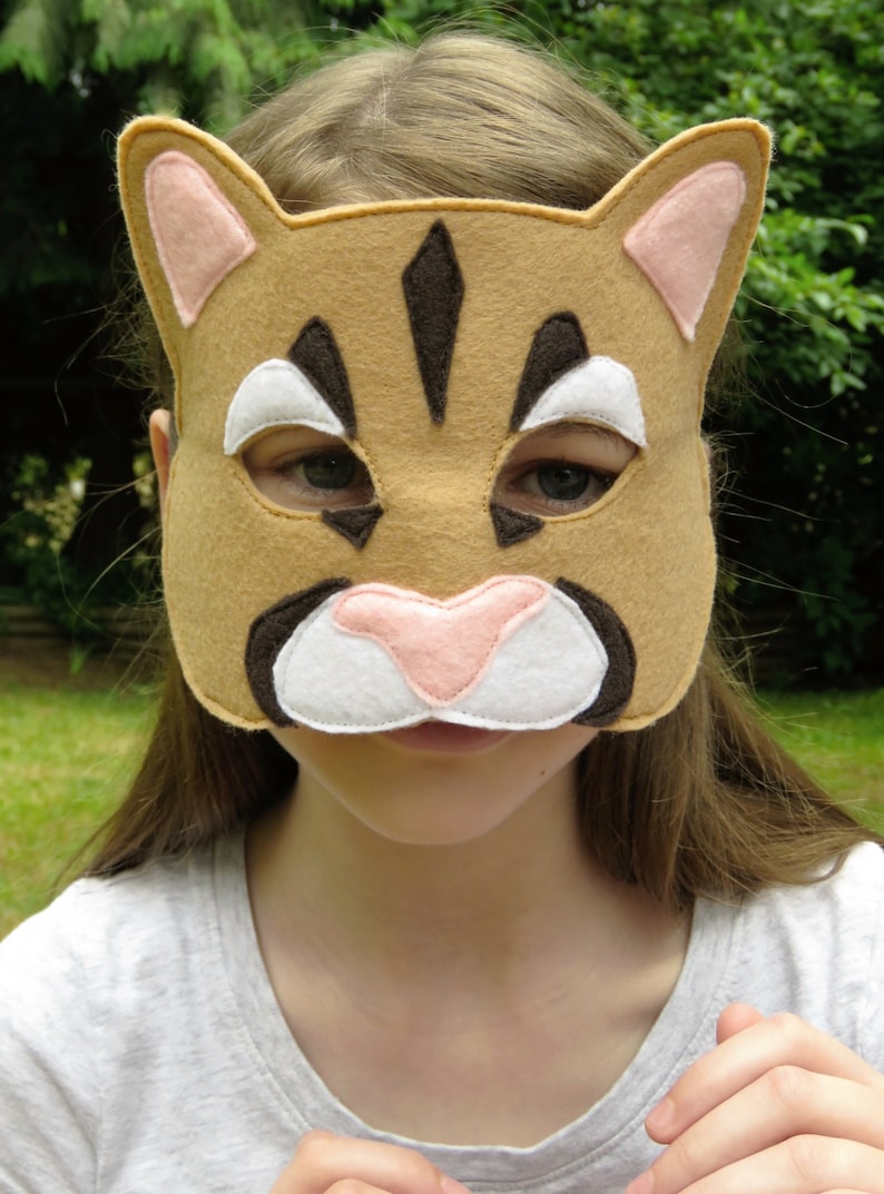 Cat Mask - Cougar Mask - Mountain Lion - Puma - Jungle Cat - Wild Cat ...