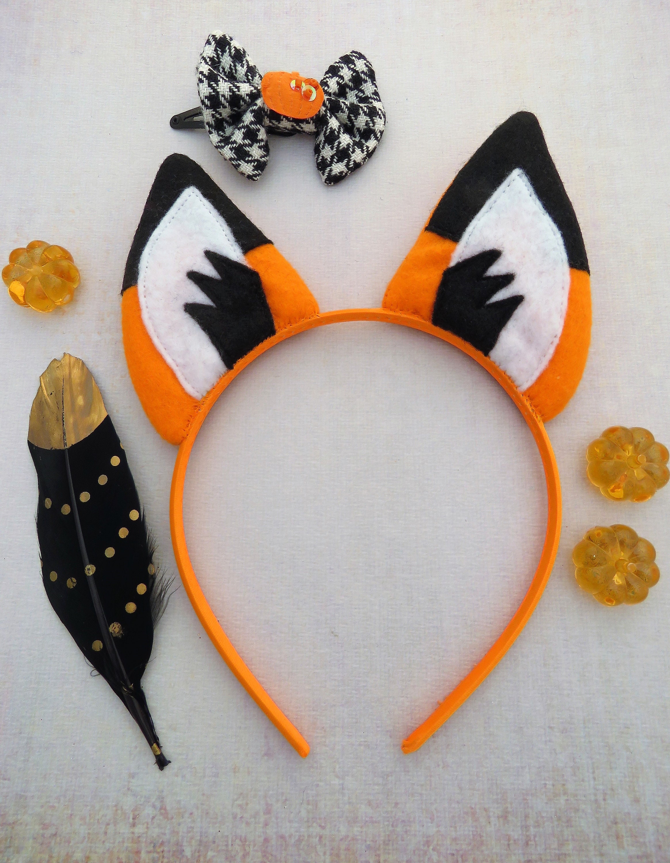Fox Ears - Fox Headband - Animal Ears - Fox Costume Accessory - Orange ...