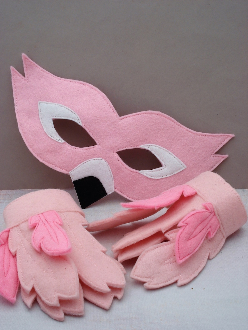 Pink Flamingo Mask Set Flamingo Feather Cuffs Flamingo - Etsy