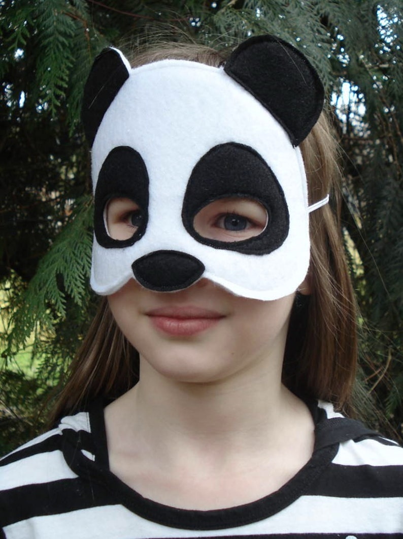 Panda Mask Animal Mask Panda Costume Kid Size Zoo - Etsy