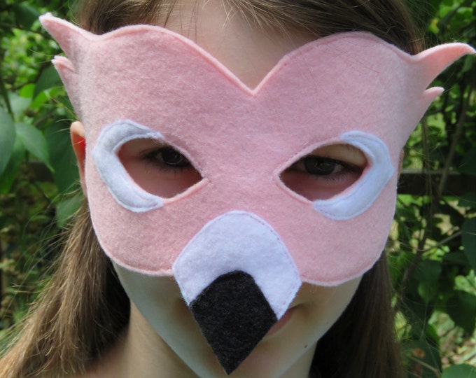 Pink Flamingo Mask - Bird Mask - Bird Costume - Masquerade - Party Mask ...