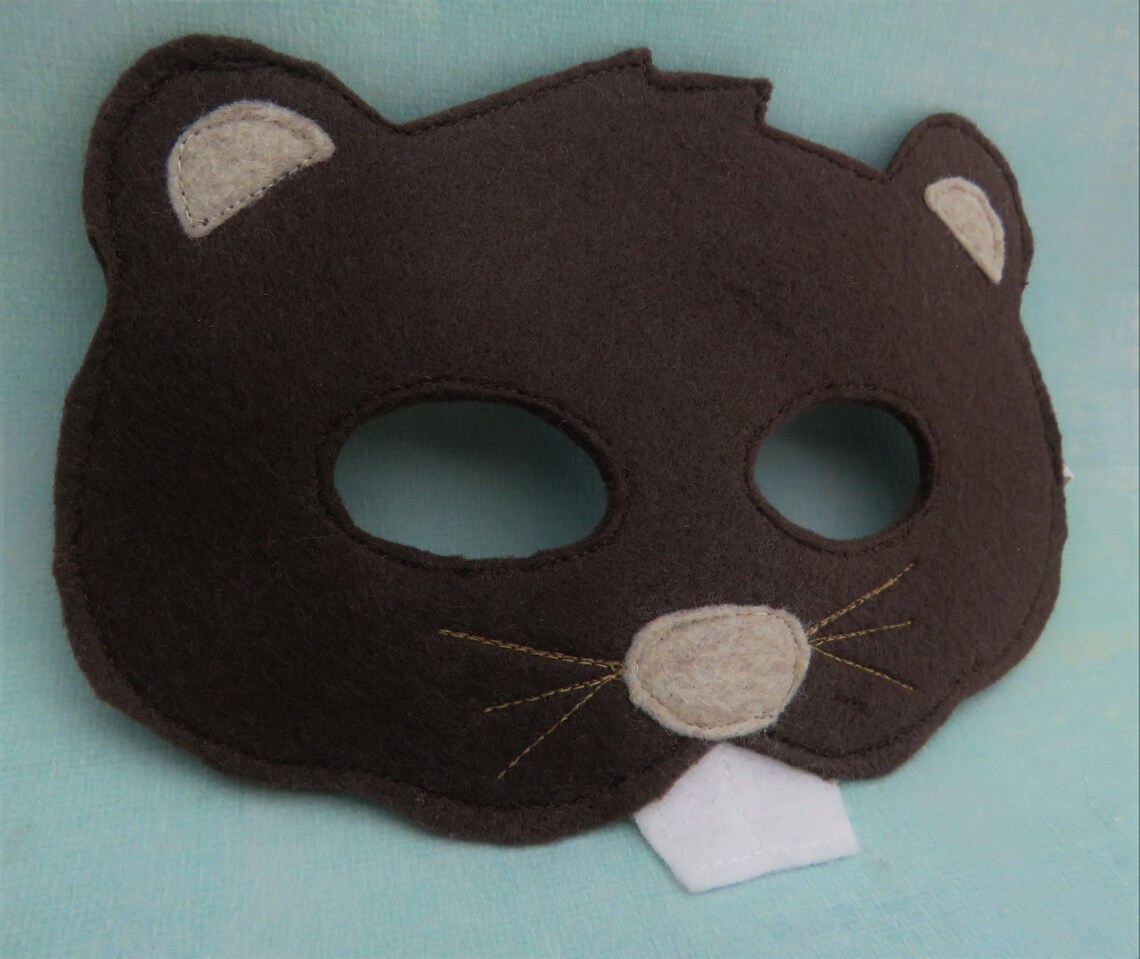 Beaver Mask - Woodchuck Mask - Woodland Animal Costume - Groundhog ...