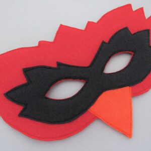 Felt Cardinal Mask - Bird Mask - Cardinal Costume - Red Bird ...