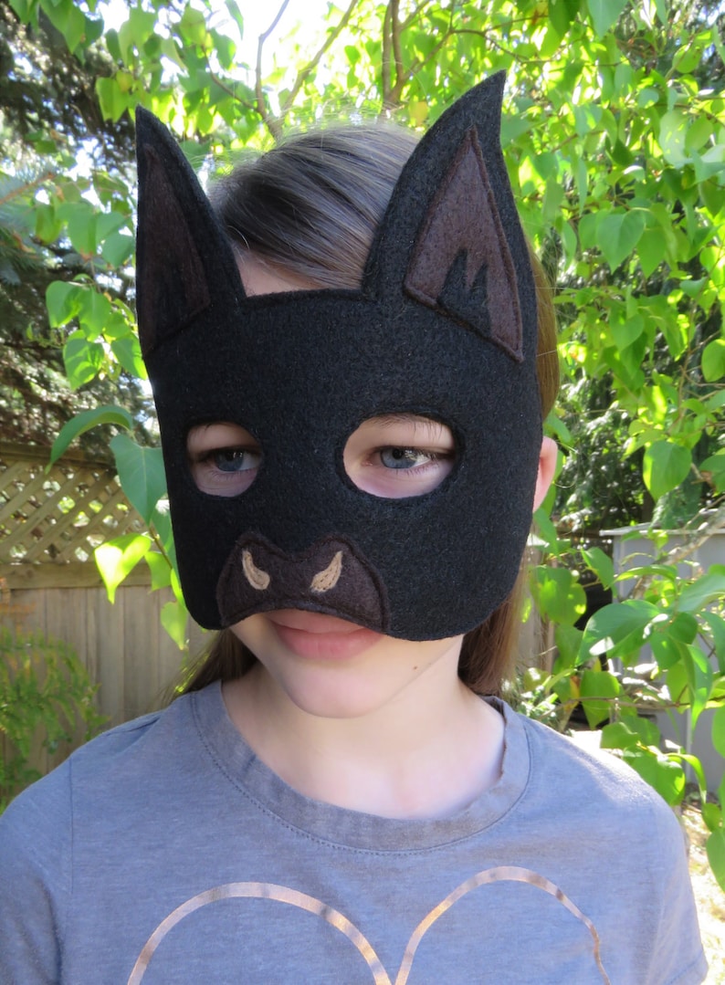 Black Bat Mask Halloween Mask Bat Costume Accessory - Etsy