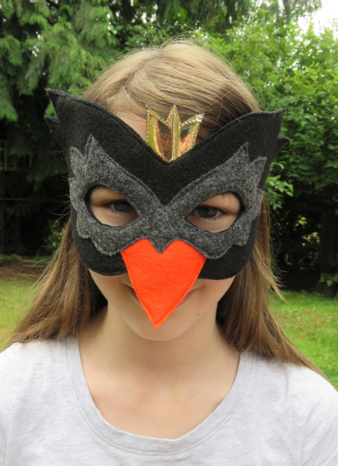 Black Swan Mask - Swan Costume Accessory - Felt Bird Mask - Mardi Gras ...