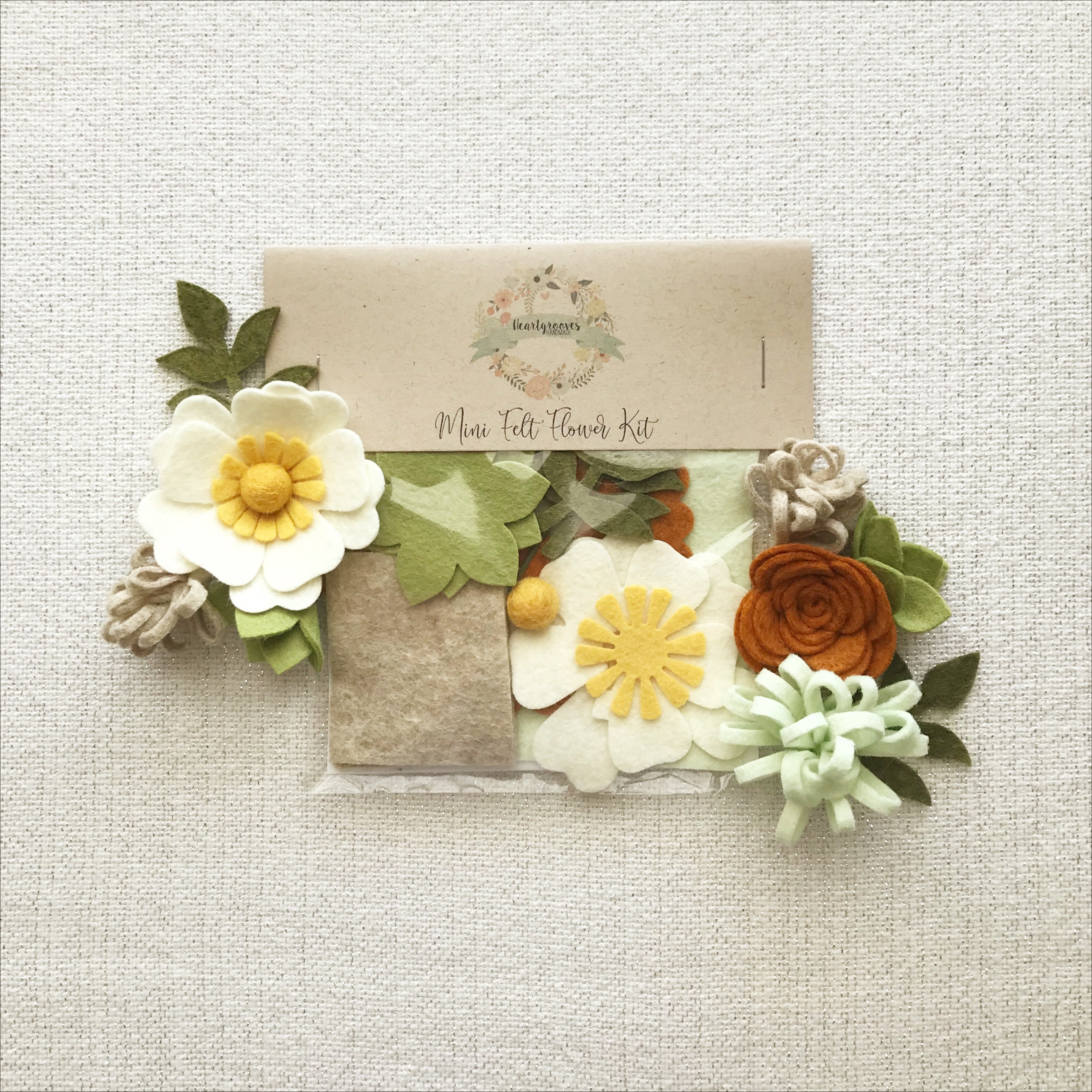 Mini Felt Flower Craft Kit | Autumn Succulent - Etsy