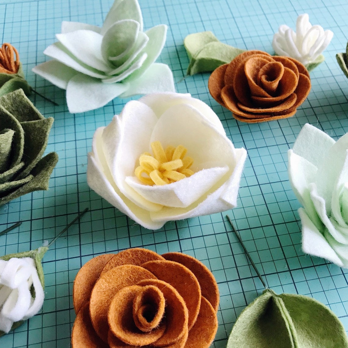 Felt Flower Craft Kit Autumn Succulent - Etsy