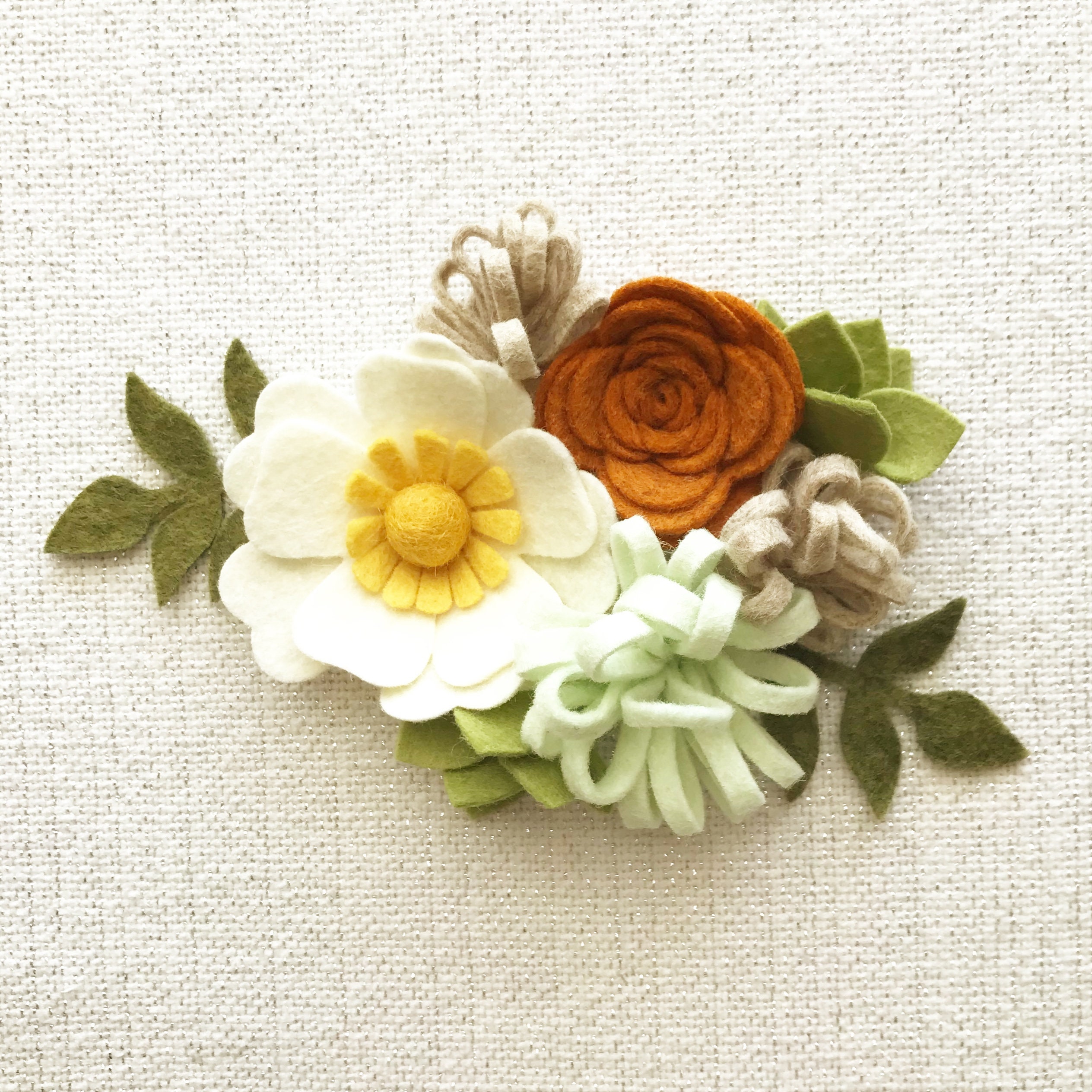 Mini Felt Flower Craft Kit | Autumn Succulent - Etsy