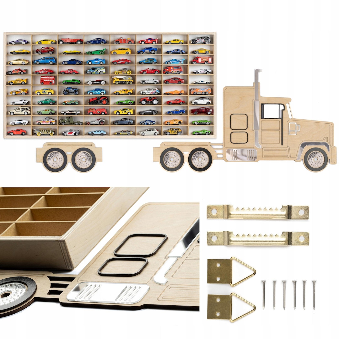 Compact Hot Wheels Display Shelf With a Capacity of 80 Cars, 80-car ...