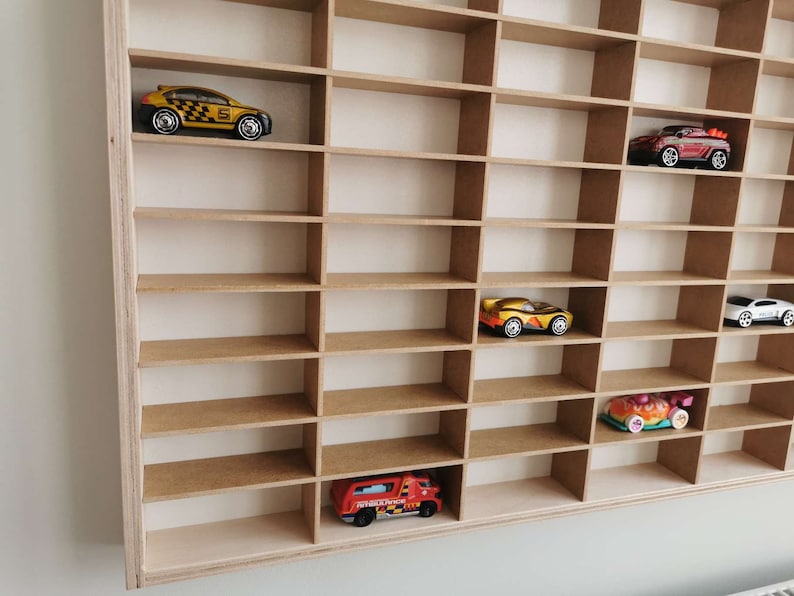 80 Slot Display Shelf for 1:64 Diecast Cars | Toy Car Wall Display ...