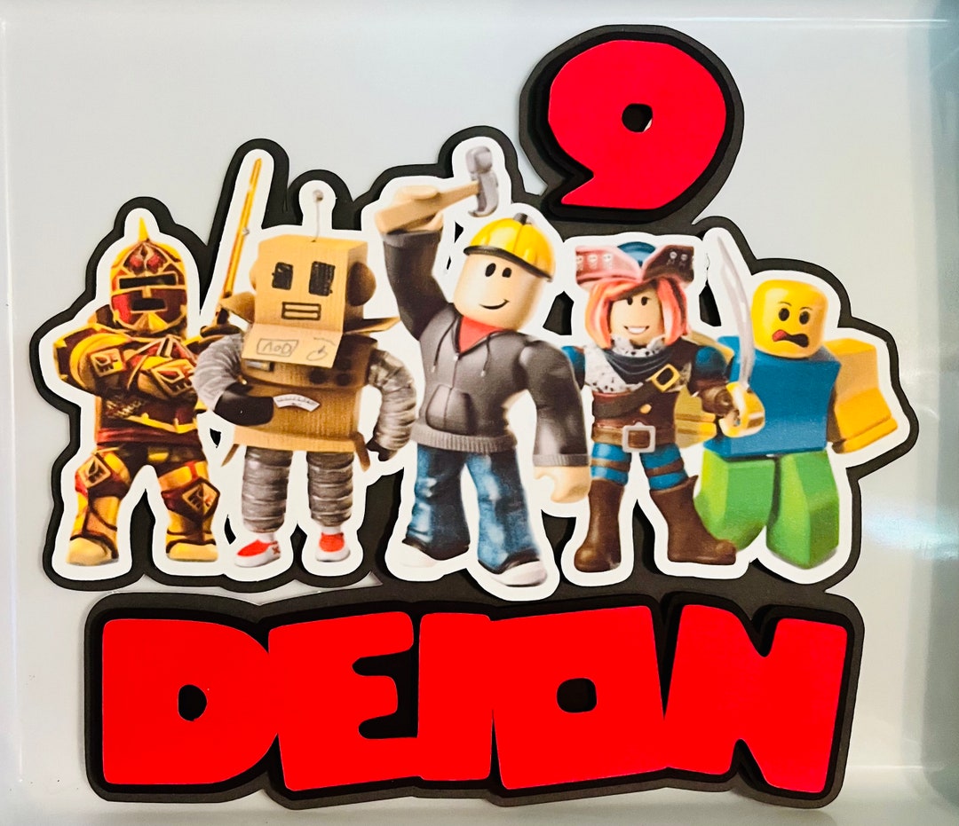 Roblox - Cake Topper - Birthday - Game - Personalised - Etsy