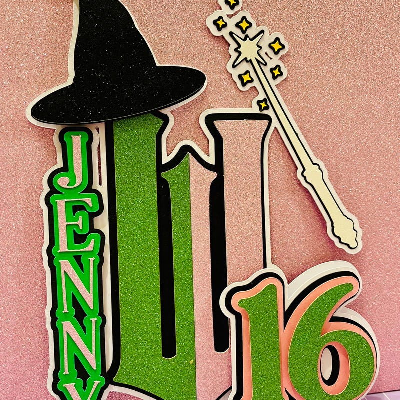 Wicked Musical Cake Topper - Etsy UK