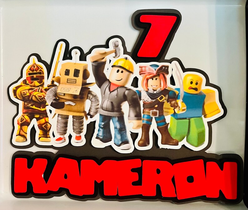 Roblox - Cake Topper - Birthday - Game - Personalised - Etsy