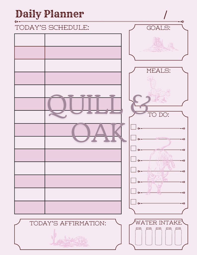 Coquette Cowgirl Pink Digital Planner - Etsy