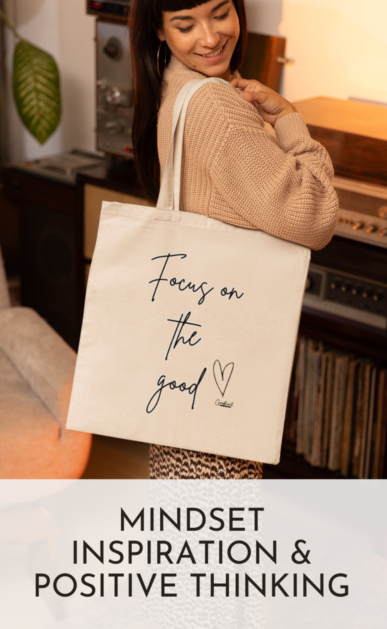 Inspirational Quote Tote Bag Positive Motivational Thoughts Tote Mental ...