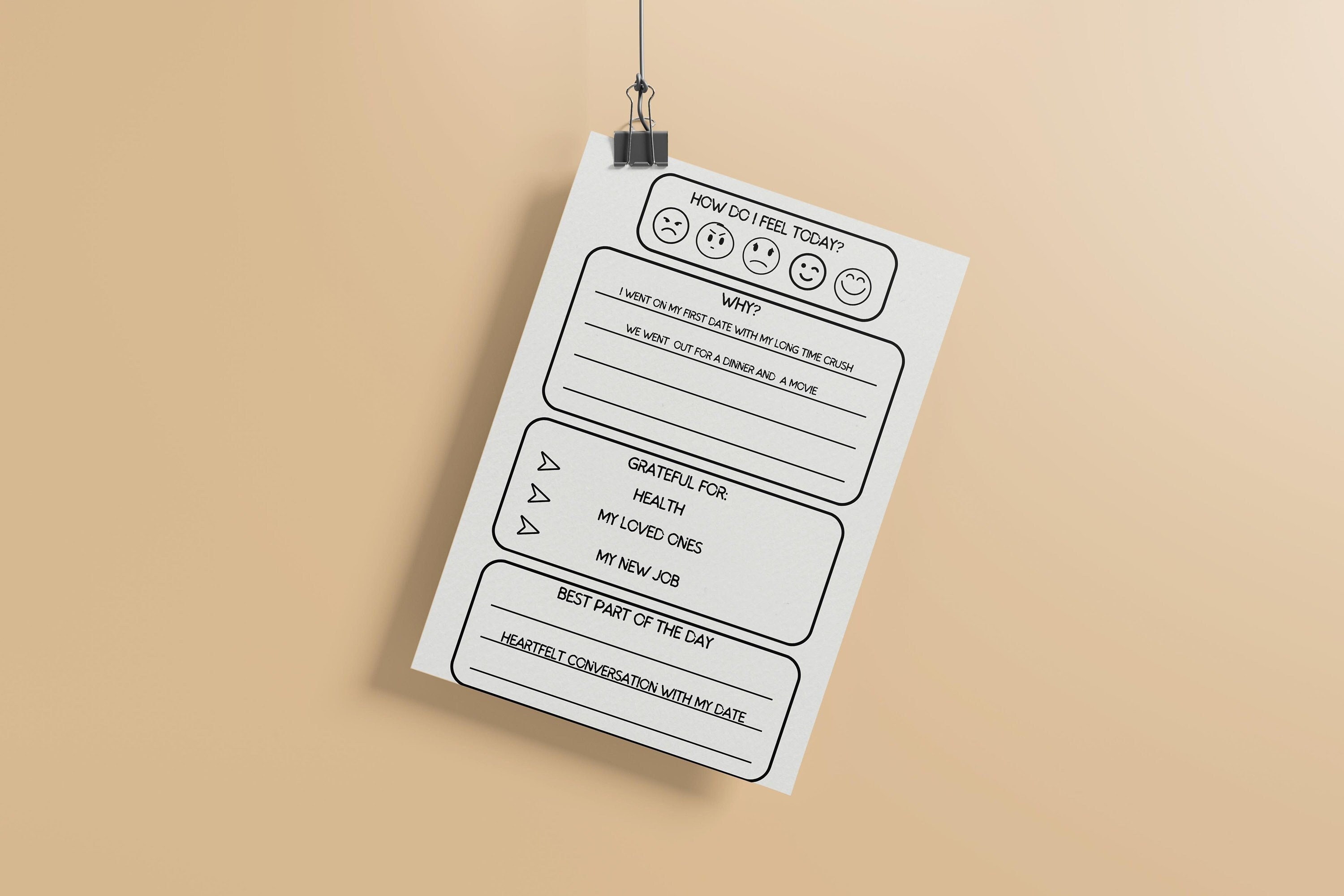 Self-reflection Tracker Printable Tracker A5 Journal Page Reflection ...