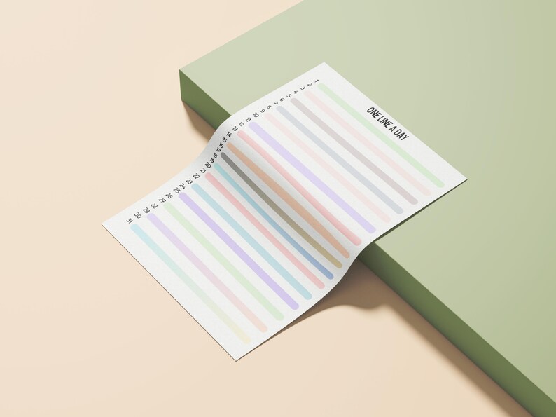 One Line A Day Tracker Printable Tracker A5 Journal Page Day Log One ...