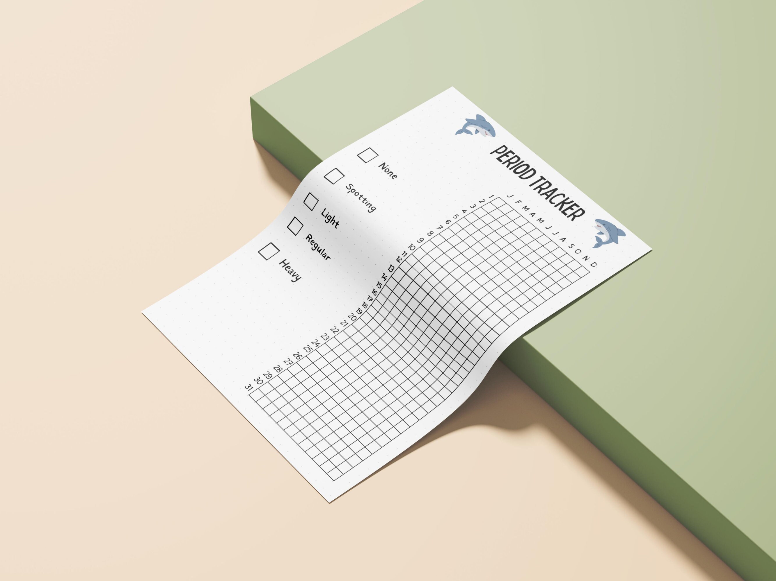 Period Tracker Printable Tracker A5 Journal Page Period Log Women ...