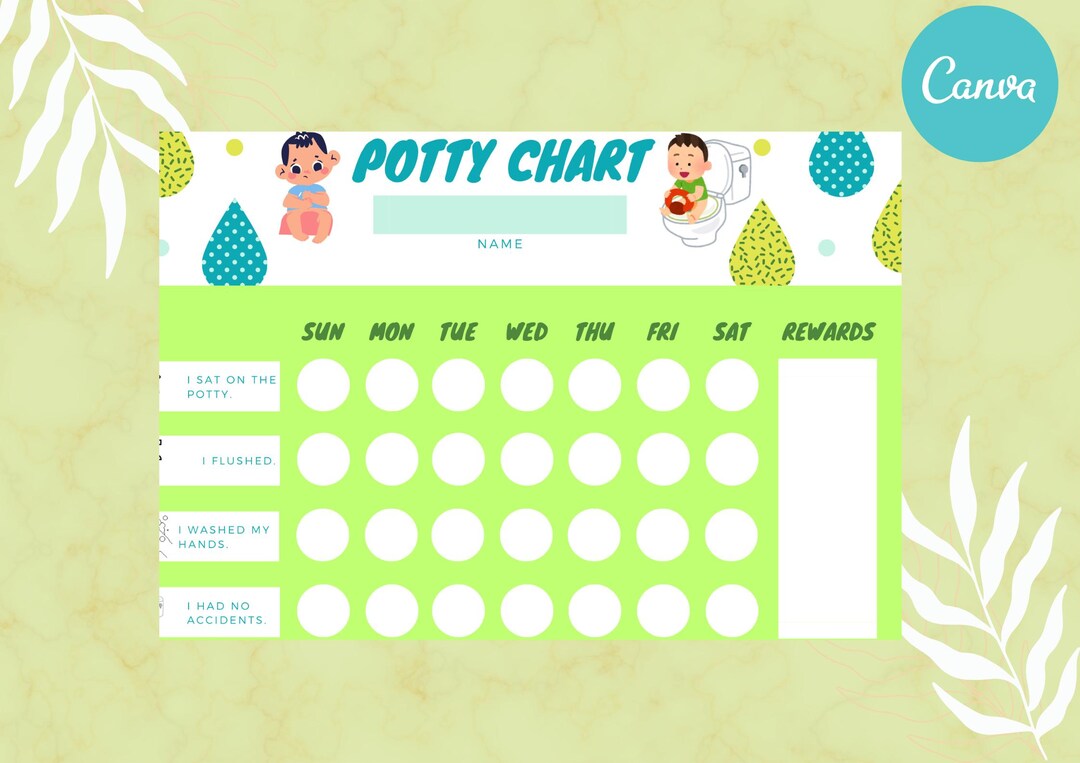 Digital Template - Potty Training Chart - Etsy