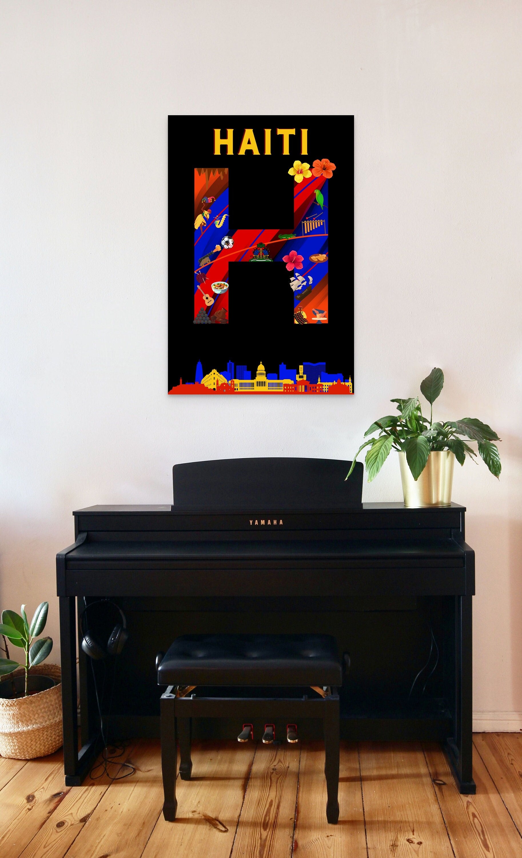 Haiti Travel Poster, Haitian Art, Alphabet Illustration, Digital ...