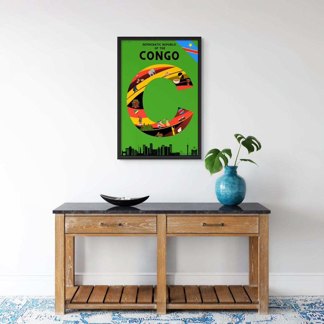 Democratic Republic of the Congo, Congo Art, Alphabet Illustration ...