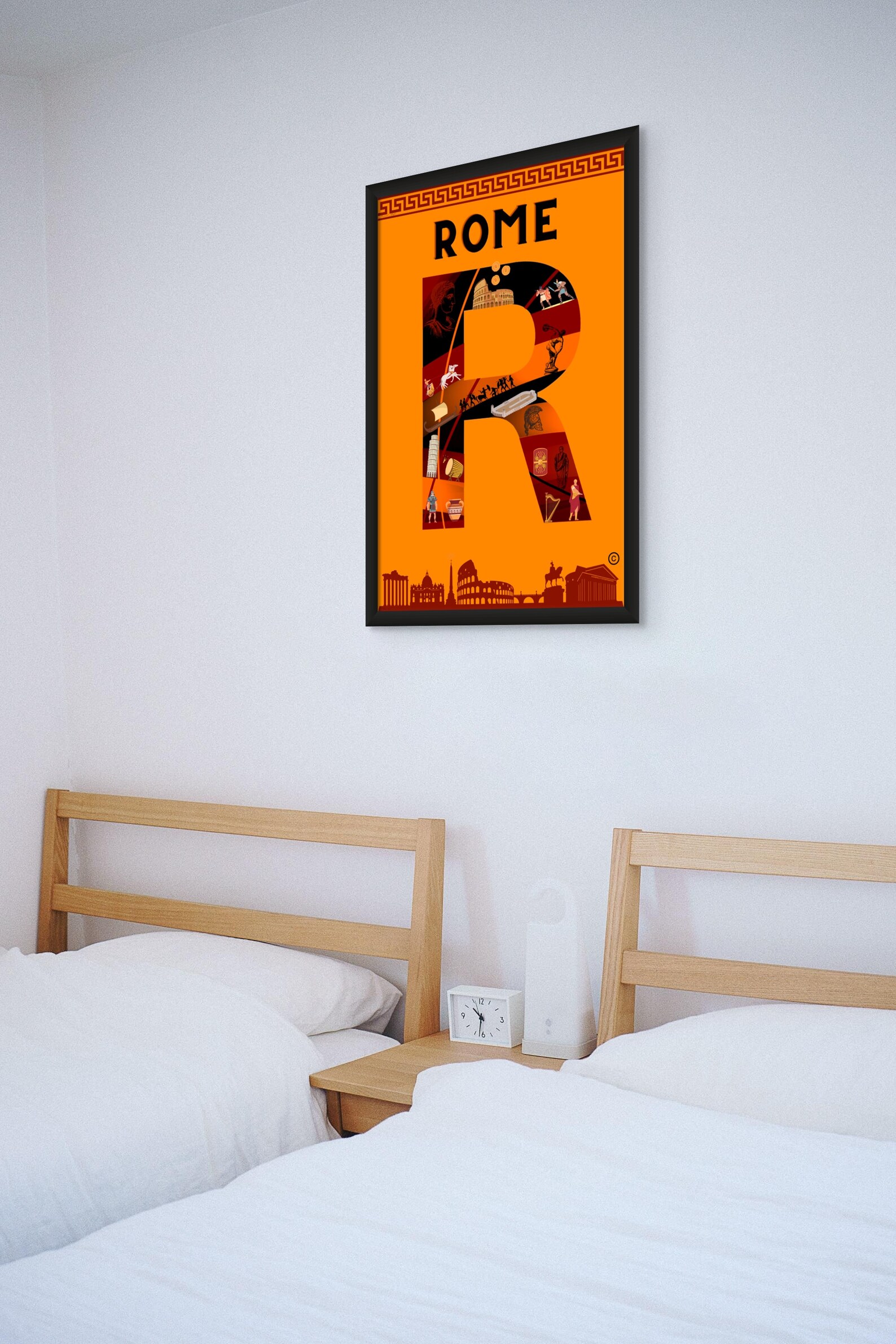 Rome Travel Poster,alphabet Illustration, Digital Illustration, Travel ...