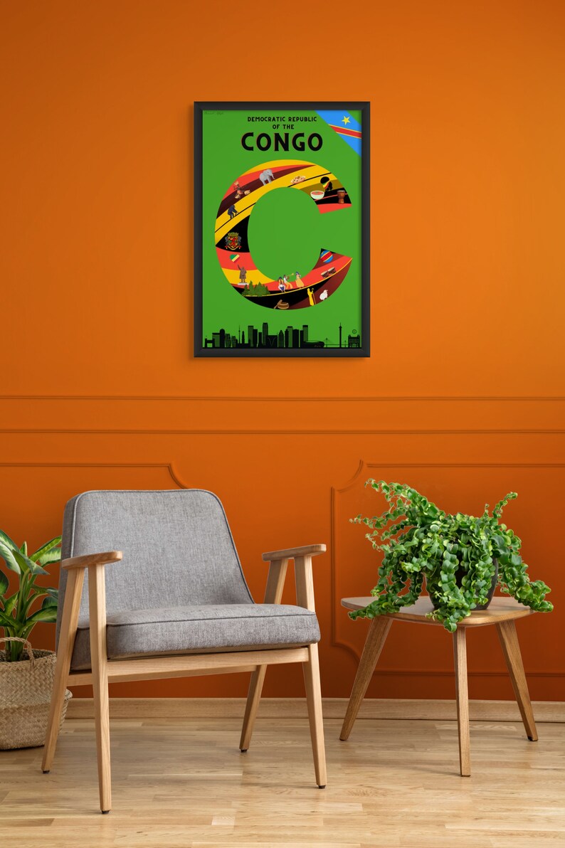 Democratic Republic of the Congo, Congo Art, Alphabet Illustration ...