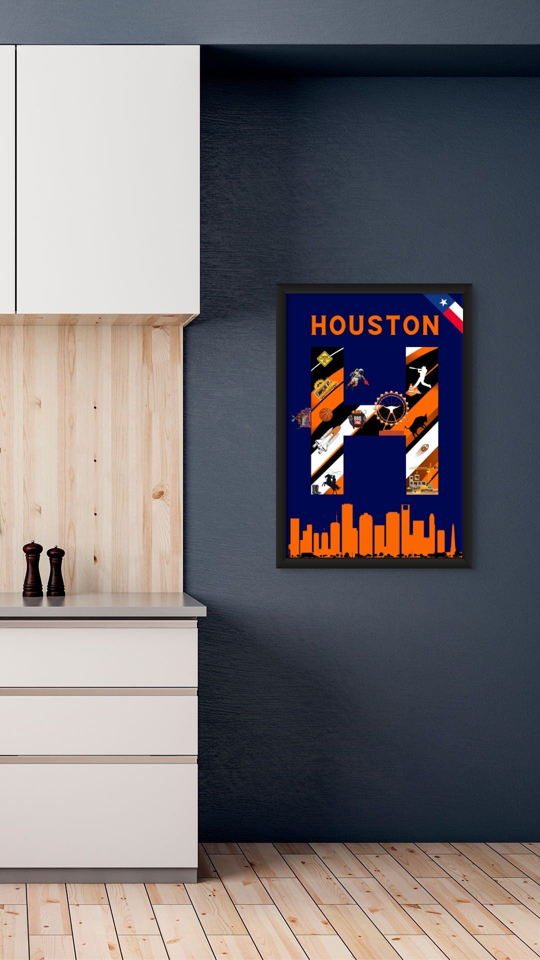 Houston Poster, Houston Art, Alphabet Illustration, Digital ...
