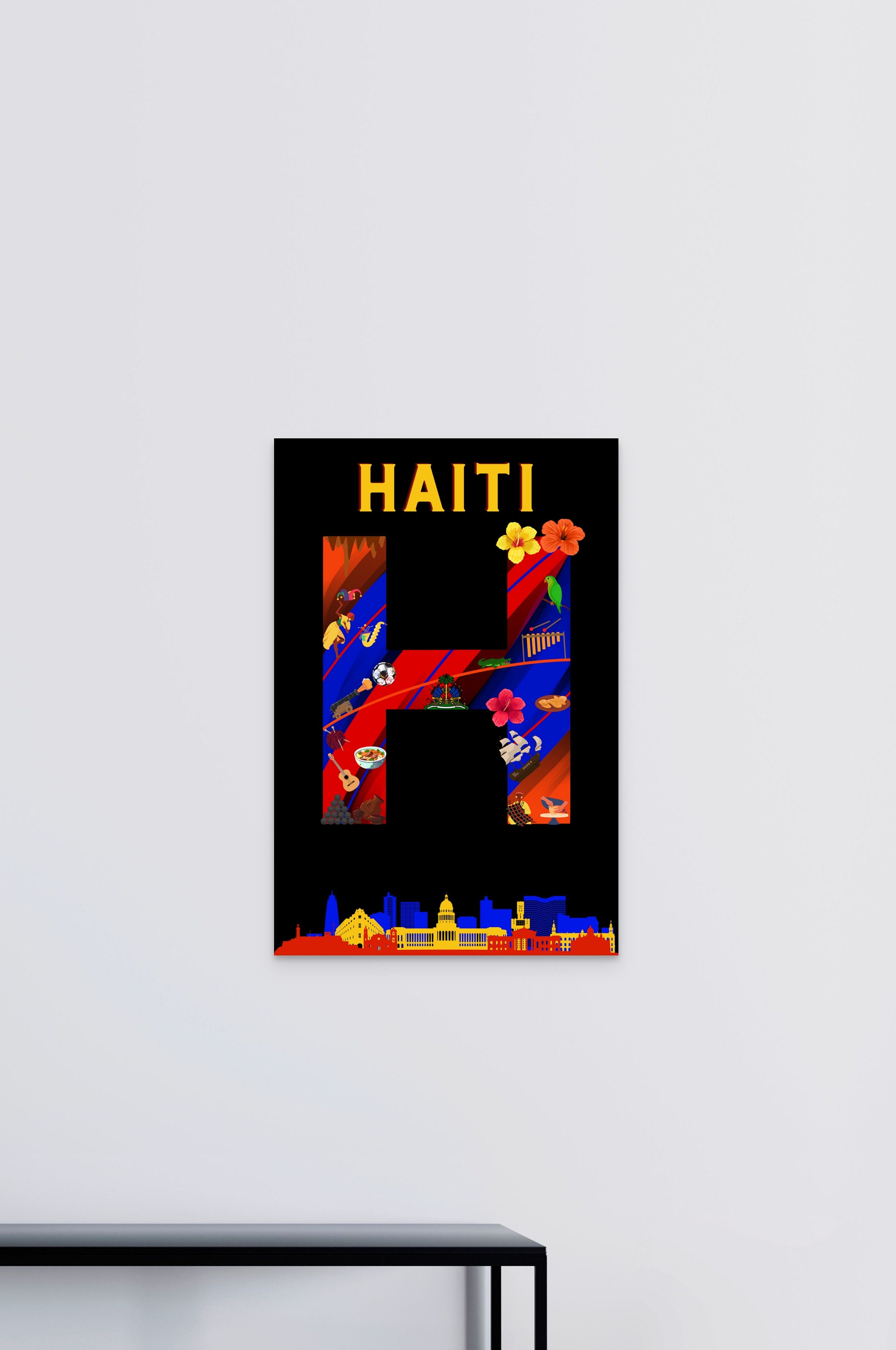 Haiti Travel Poster, Haitian Art, Alphabet Illustration, Digital ...