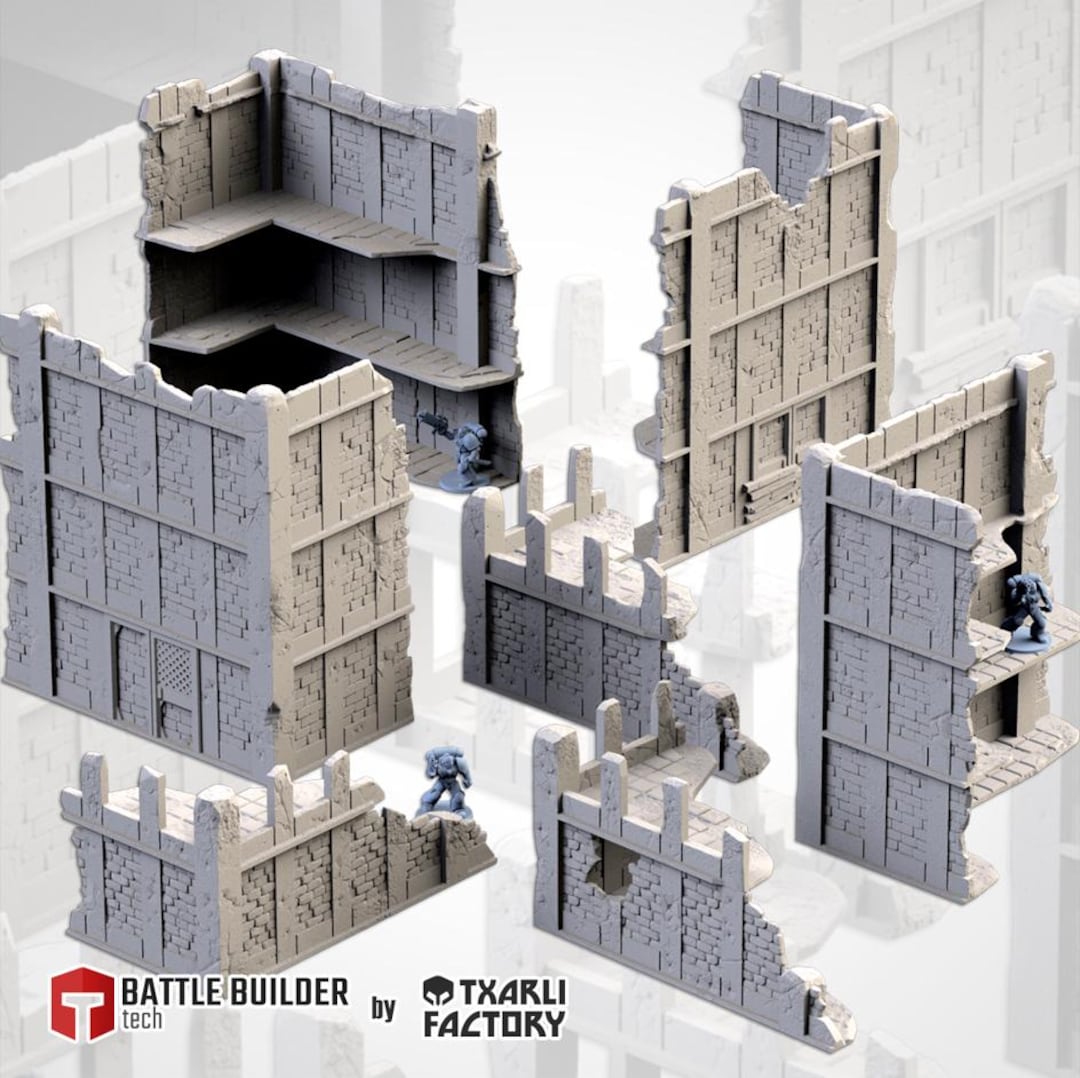 Complete Pack – WTC V10 – Ruined Urban Terrain for Wargames, Rpgs, 40K ...