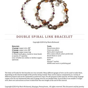 Double Spiral Link Bracelet Tutorial - Etsy