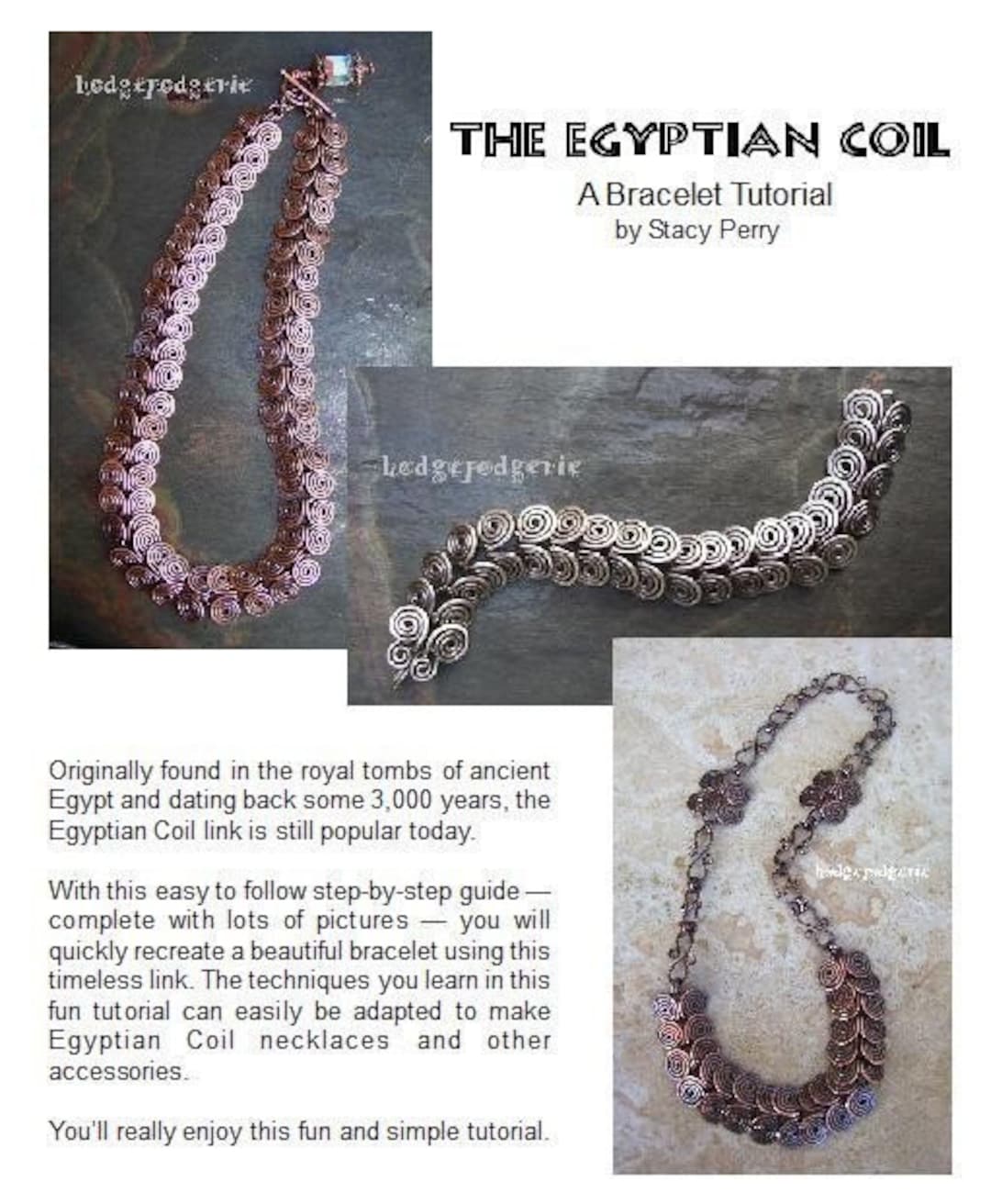 Egyptian Coil Bracelet Tutorial - Etsy