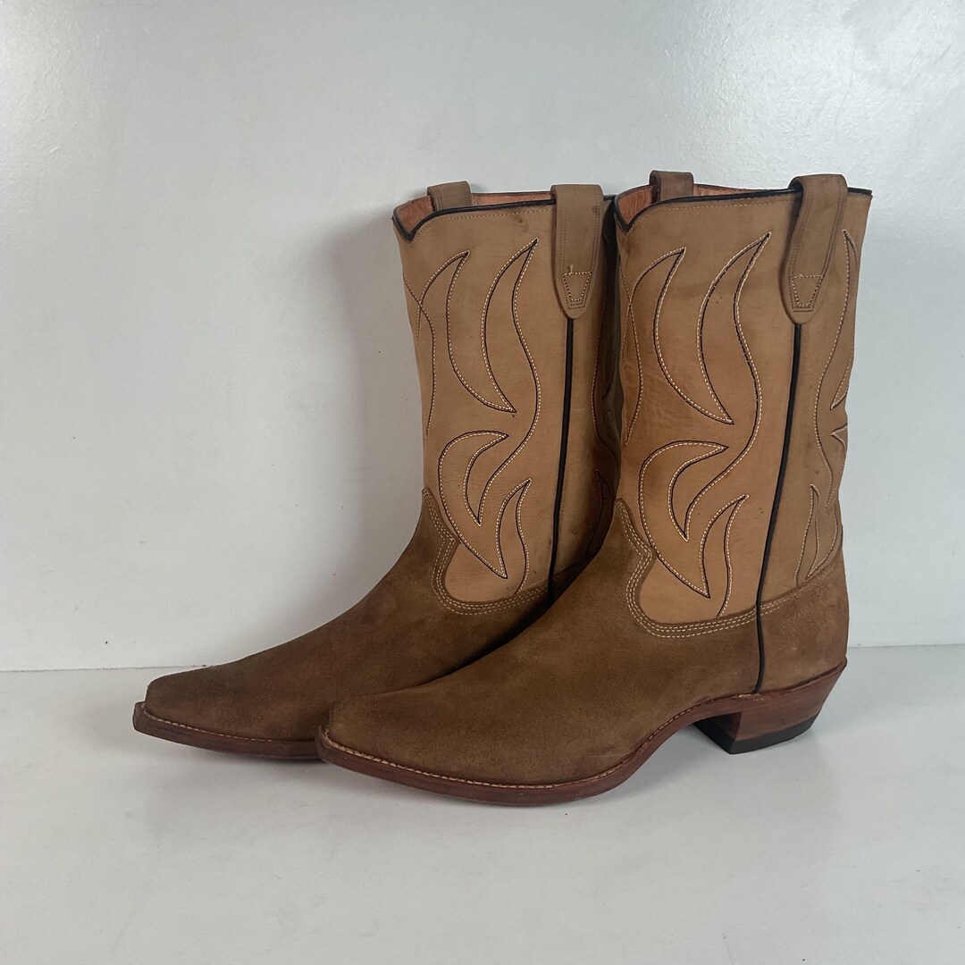 1960s Rodeo Suede Cowboy Boots 11.5 D Rough Out USA Made - Etsy