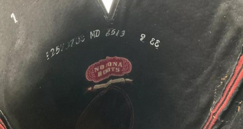 Nocona Black Cherry Ostrich Quill Cowboy Boots 9 EE Handcrafted USA ...