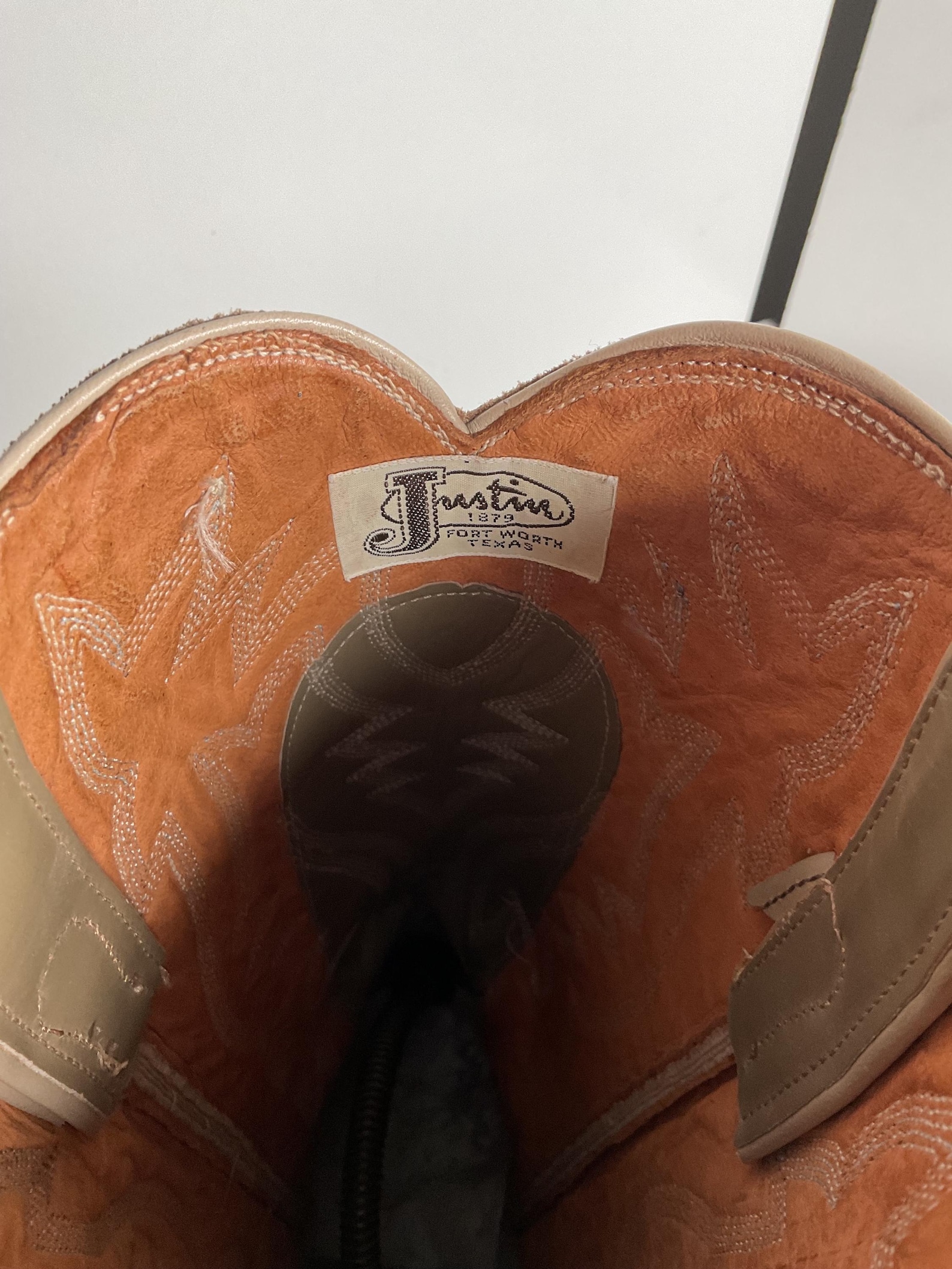 Vintage 1960s Justin Exotic Elephant Cowboy Boots 11 B Old White Label ...