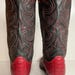 Vintage Larry Mahan Cherry Red Python Snakeskin Cowboy Boots 9.5 D Back ...