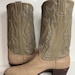 Vintage 1960s Justin Exotic Elephant Cowboy Boots 11 B Old White Label ...