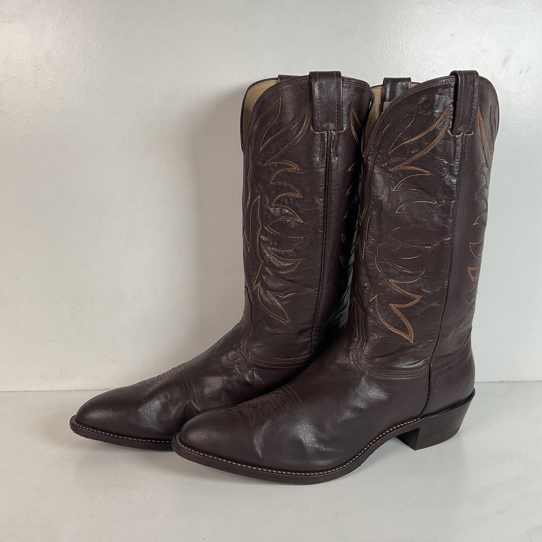 Vintage Nocona Brown Boar Skin Cowboy Boots 13 D Wild Pig - Etsy