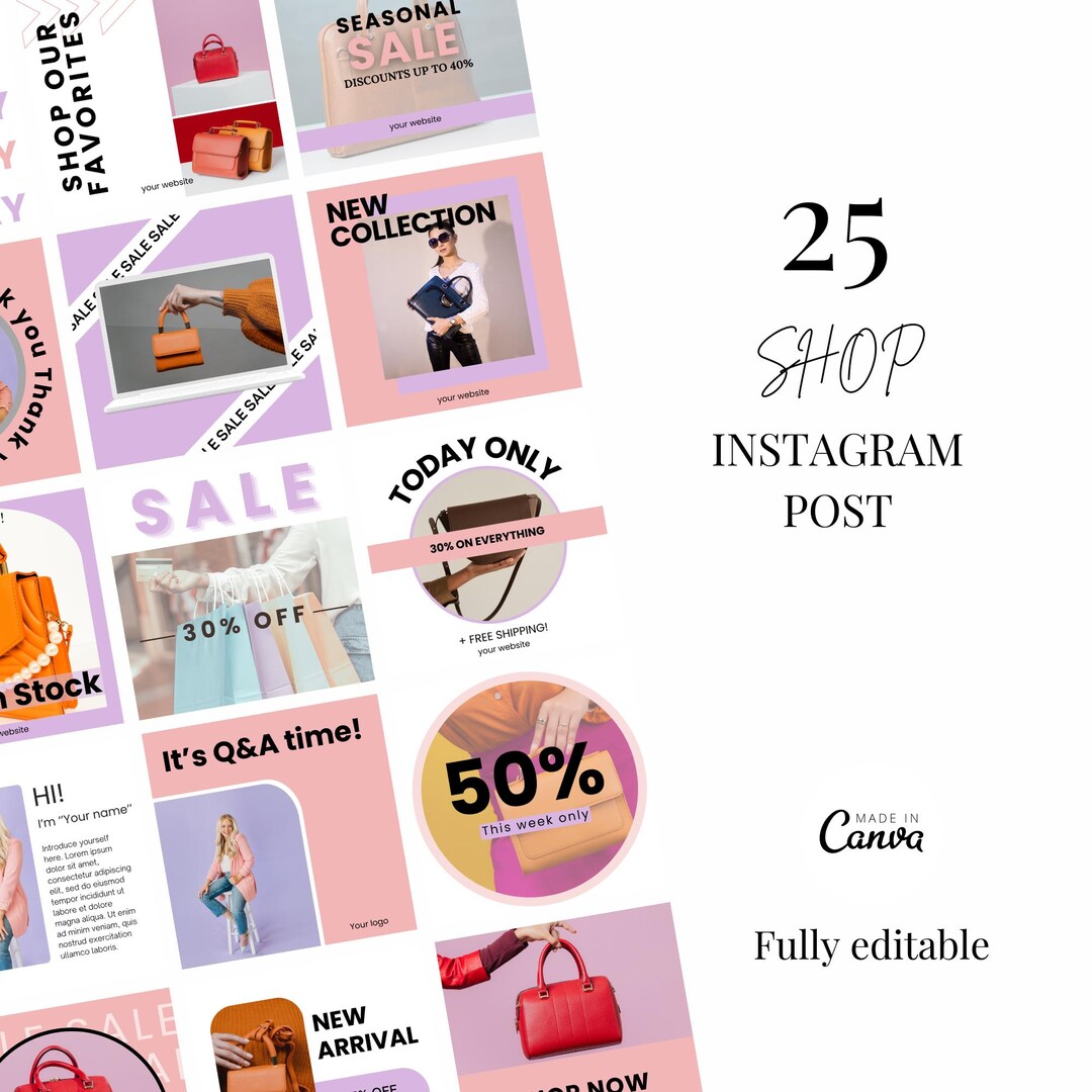 Social Media Templates Instagram Templates Instagram Templates for ...