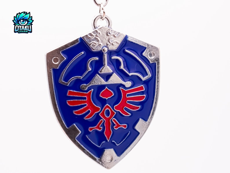 Legend of Zelda Keychain Shield Keychain Gamer Keychain Zelda Keychain ...