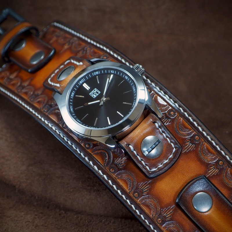 Leather Cuff Watch - Etsy