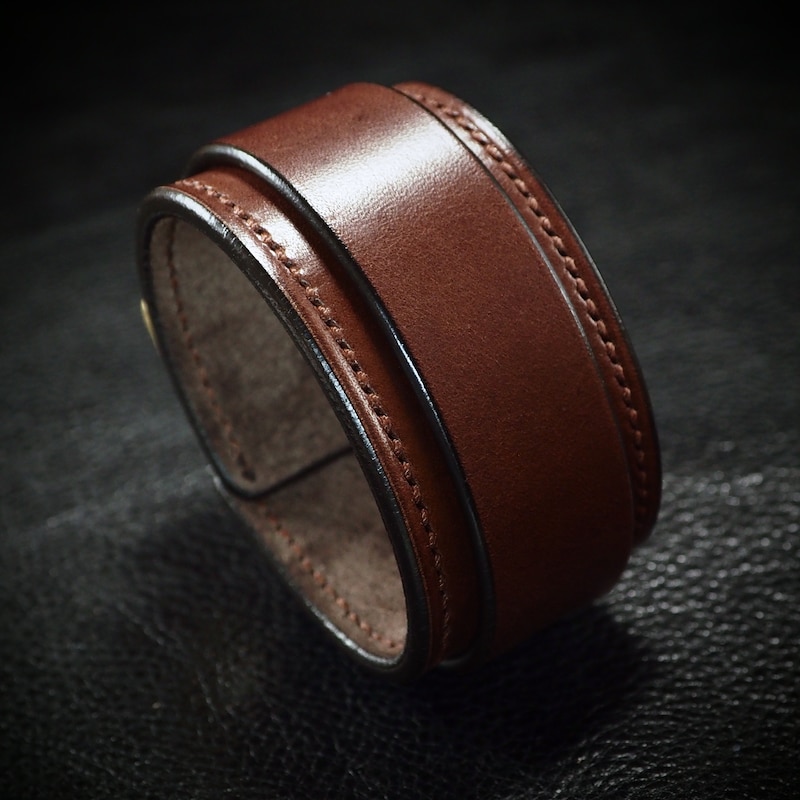 Leather Wristband - Etsy